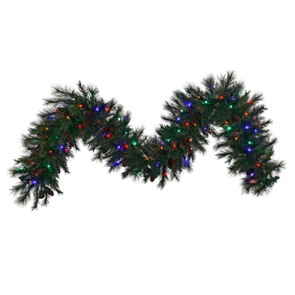 9' x 14" Mixed Noble Garland - Multi – Seasonal Greenery – NEI Distributors